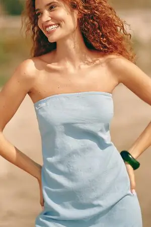 CELANDINE Strapless Mini Dress - Partly Cloudy