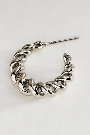 Anthropologie Spiral Hoop Earrings