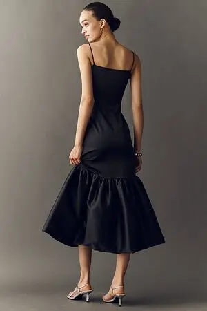 Caroline Constas Sydney Ruffle-hem Gown - Black