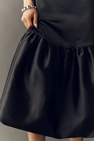 Caroline Constas Sydney Ruffle-hem Gown - Black