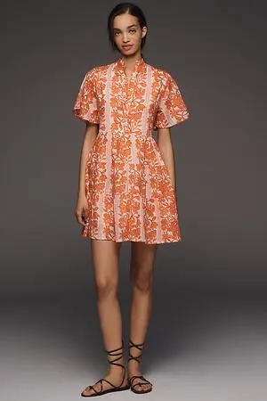 RO'S GARDEN Vibeka Short-sleeve Printed Mini Dress