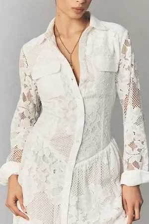 Bardot Agatha Lace Shirtdress