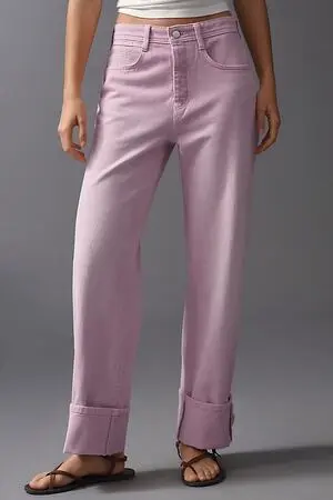 PILCRO Celeste Mid-rise Relaxed Jeans - Medium Pink