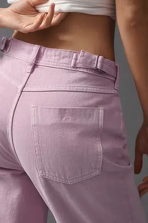 PILCRO Celeste Mid-rise Relaxed Jeans - Medium Pink