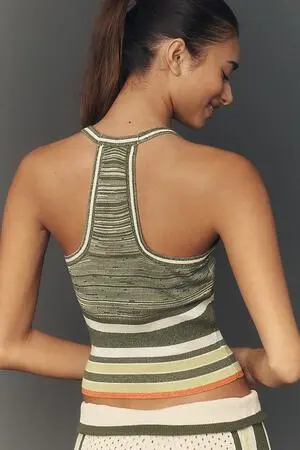 DAILY PRACTICE Knit V-neck Halter Top