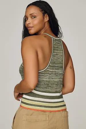DAILY PRACTICE Knit V-neck Halter Top