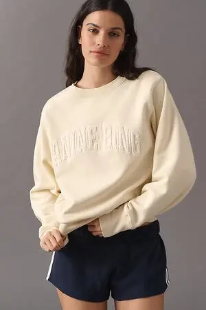 ANINE BING Harry Shrunken Sweatshirt - Cream
