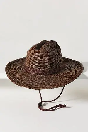 WYETH Raffia Braided Rancher Hat - Bison