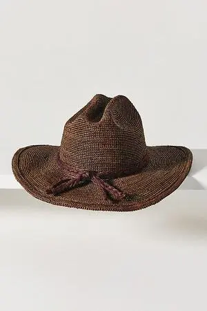 WYETH Raffia Braided Rancher Hat - Bison