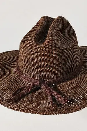 WYETH Raffia Braided Rancher Hat - Bison