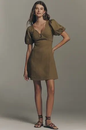 EN SAISON Sweetheart Puff-sleeve Dress