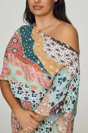 NEVER FULLY DRESSED Tilly Short-sleeve Off-shoulder Maxi Dress