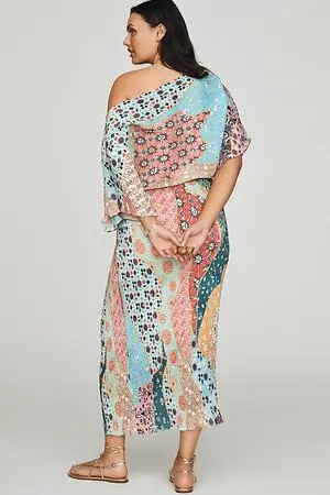 NEVER FULLY DRESSED Tilly Short-sleeve Off-shoulder Maxi Dress