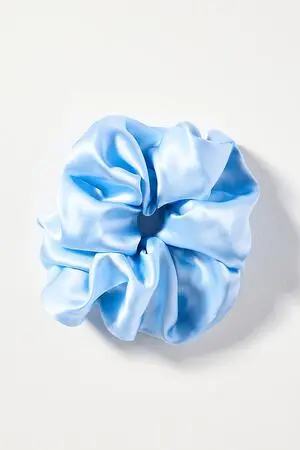 BRONZE AGE Silk Scrunchie - Light Blue