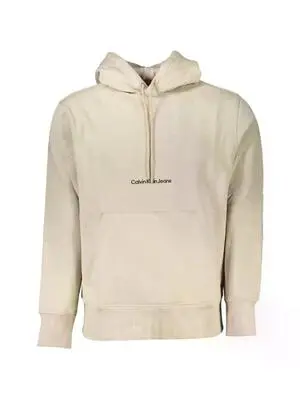 Calvin Klein Logo-print Cotton Hoodie - Neutrals