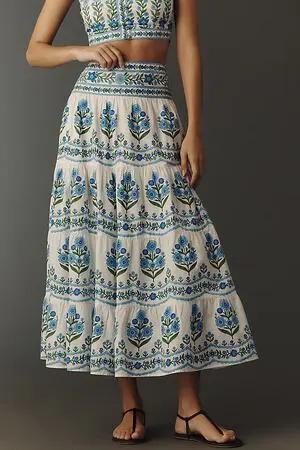 PINK CITY PRINTS 100% Cotton Tiered Rah Rah Skirt