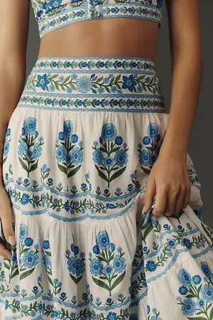 PINK CITY PRINTS 100% Cotton Tiered Rah Rah Skirt