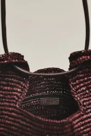 BEMBIEN Amaya Raffia Tote - Chocolate