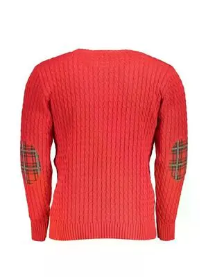 U.S. Grand Cable-knit Jumper With Elbow Patches