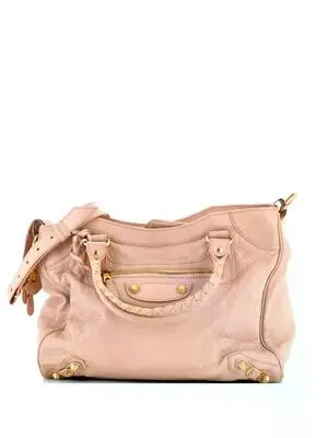 Balenciaga Giant Studs Leather Satchel