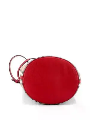 Burberry Lorne Haymarket Coated Canvas Small Bucket Bag - Neutrals