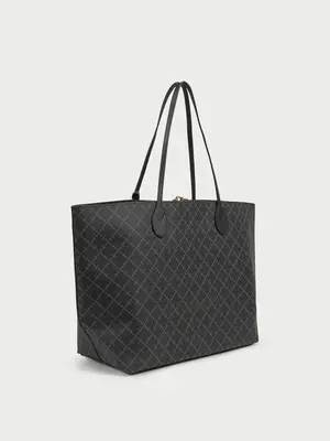 BY MALENE BIRGER Abi Printed Tote Bag - Charcoal
