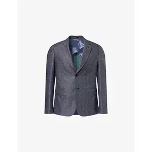 Paul Smith Sharkskin Buggy-lined Linen-wool Blazer