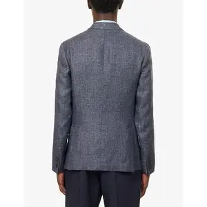 Paul Smith Sharkskin Buggy-lined Linen-wool Blazer