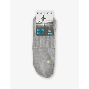 Falke Run Rib Cotton-blend Socks - Light Grey