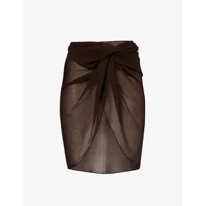 AWAY THAT DAY Sicily Crepe Sarong - Espresso