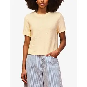 RO&ZO Textured Short-sleeved Knitted Top