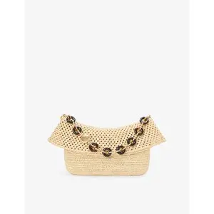 Loewe X Paula's Ibiza Ola Medium Raffia Shoulder Bag - Natural