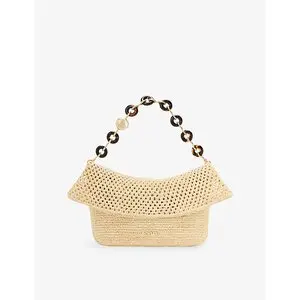 Loewe X Paula's Ibiza Ola Medium Raffia Shoulder Bag - Natural