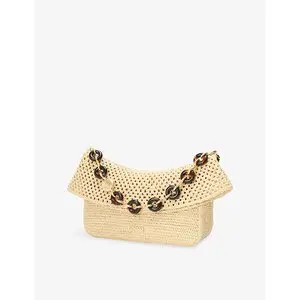 Loewe X Paula's Ibiza Ola Medium Raffia Shoulder Bag - Natural