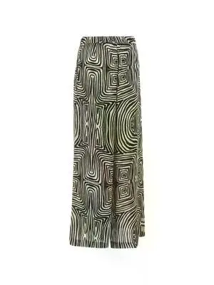 ELENA MIRÒ Abstract-pattern Wide-leg Trousers