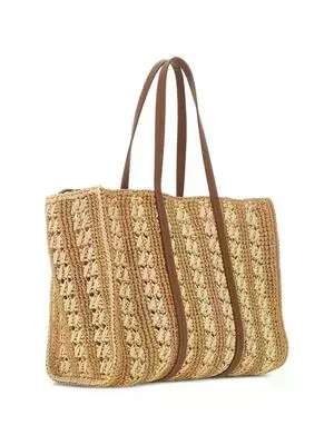 BOSS Woven Straw Tote Bag