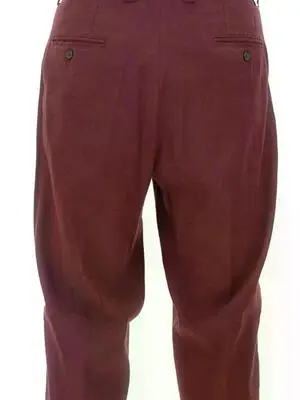 PAOLO PECORA Duomo Pleated Trousers - Red