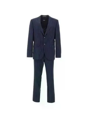 BOSS Pinstripe-print Virgin-wool Suit