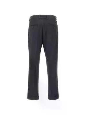 PAOLO PECORA Pleated Turned-up Trousers