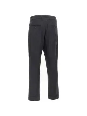 PAOLO PECORA Pleated Turned-up Trousers