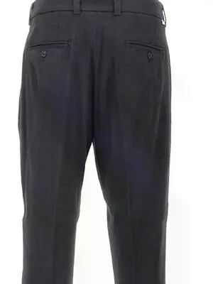 PAOLO PECORA Pleated Turned-up Trousers