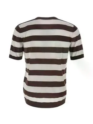 KANGRA Horizontal-stripe T-shirt - Brown