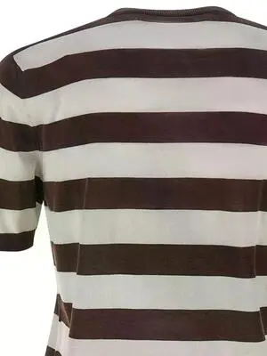 KANGRA Horizontal-stripe T-shirt - Brown