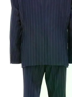 BOSS Pinstripe-print Virgin-wool Suit - Blue