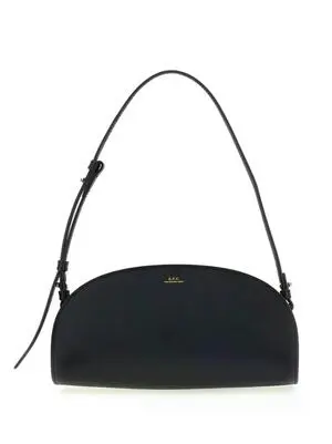 A.p.c. Logo-lettering Shoulder Bag - Black