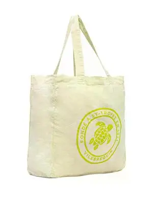 Vilebrequin Turtle Print Linen Beach Bag