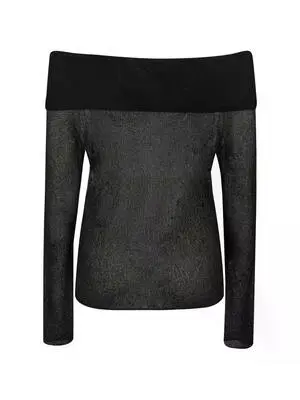 ROBERTO COLLINA Openwork Lace-effect Off-the-shoulder Sweater
