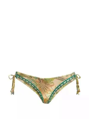 DEL MAAR Paisley Bikini Bottom - White