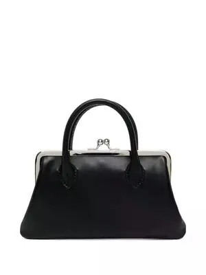 Comme Des Garçons Small Logo-print Handheld Bag - Black