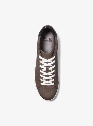 Michael Kors Keating Signature Logo Low Top Sneakers - Brown